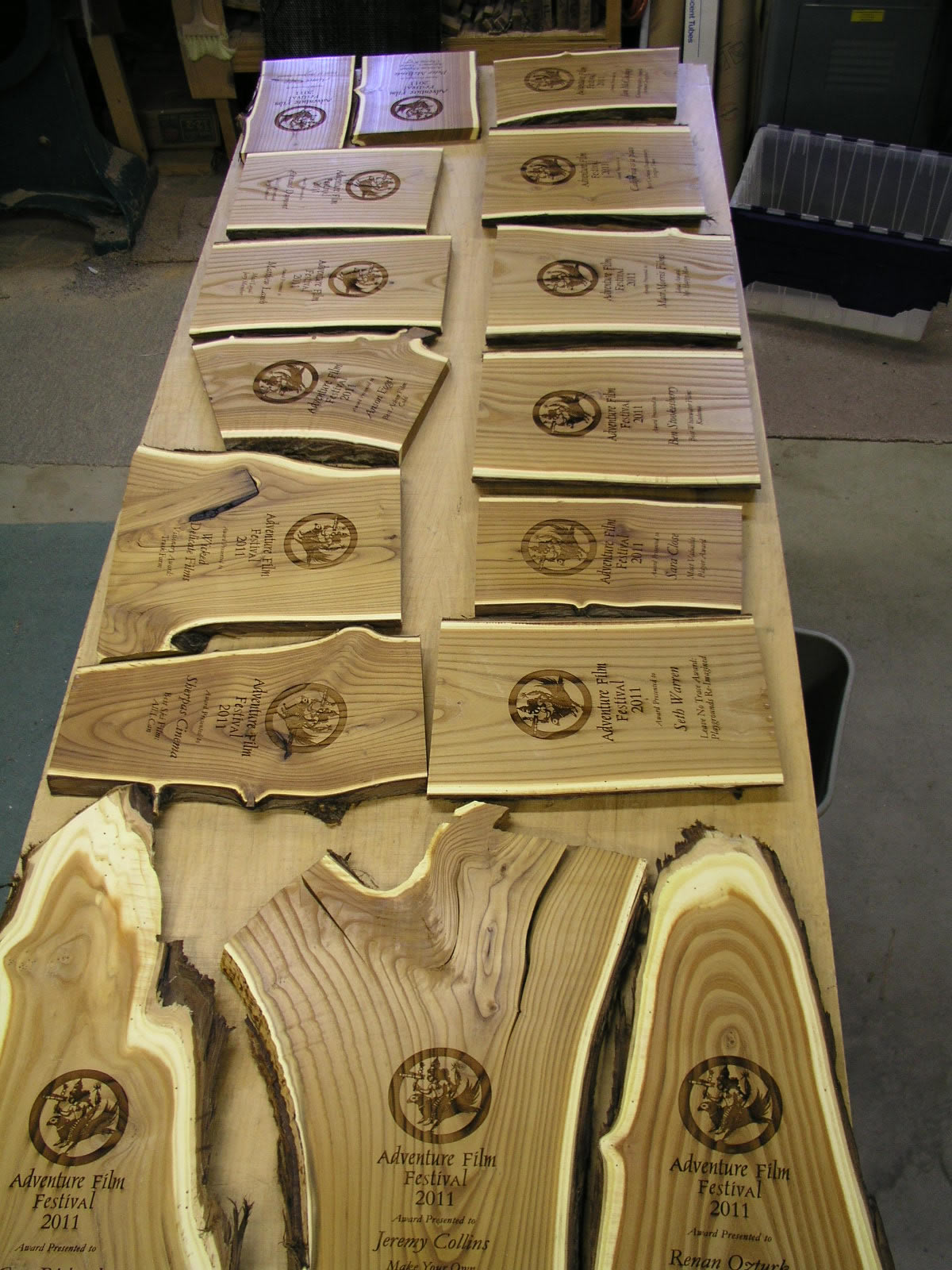 Natural Wood Laser Engraved Awards - Cutting Edge Laser